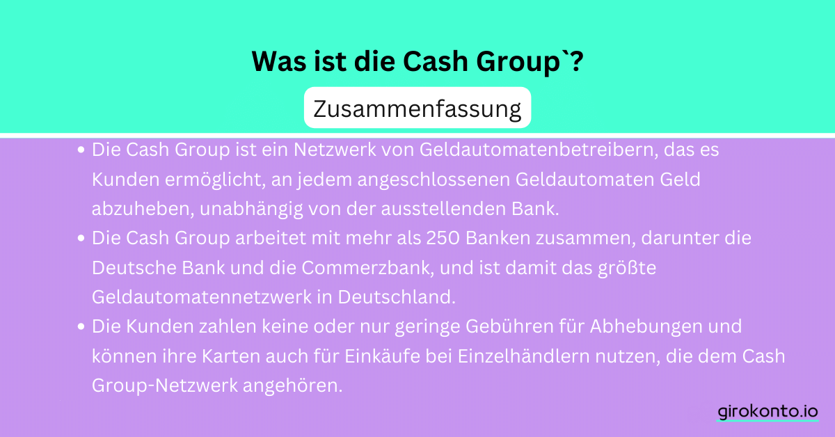 Cash Group: Vorteile, Banken und Atternativen